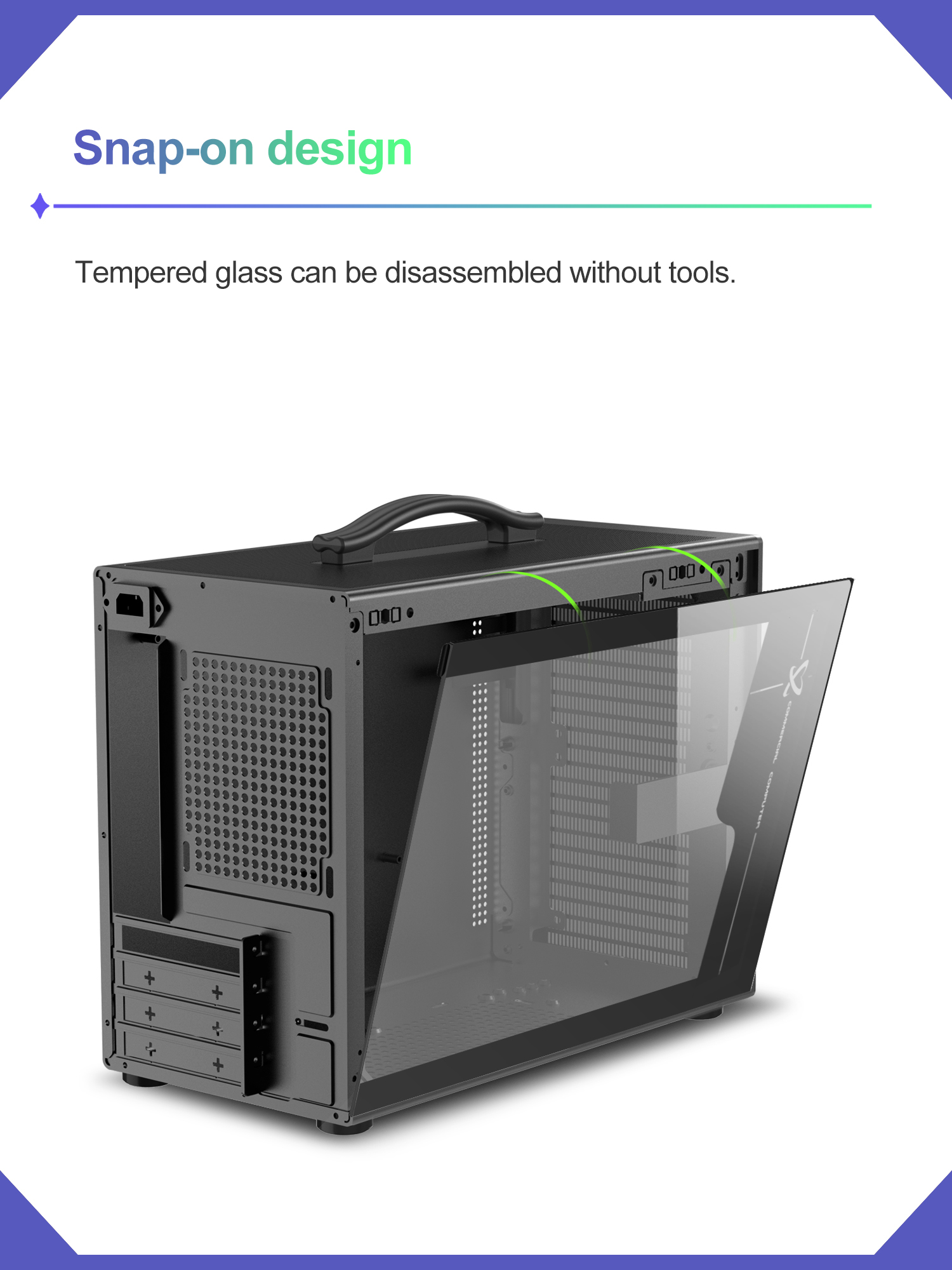 Power Train X-GAMERX M1 Handheld Portable Computer Case Side ...