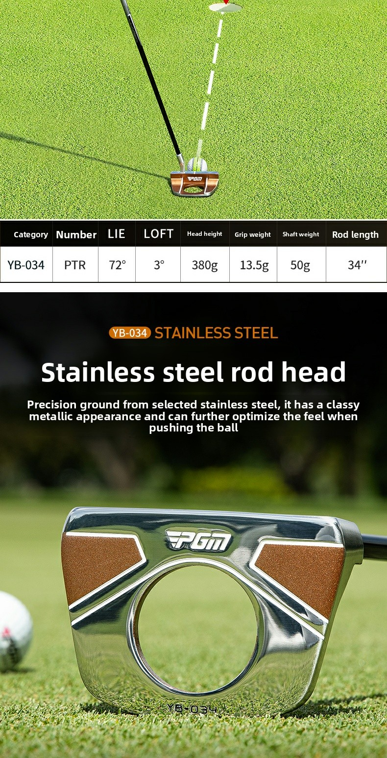 PGM TUG078 Golf Club Standing Putter Comes with Aiming Line with ...