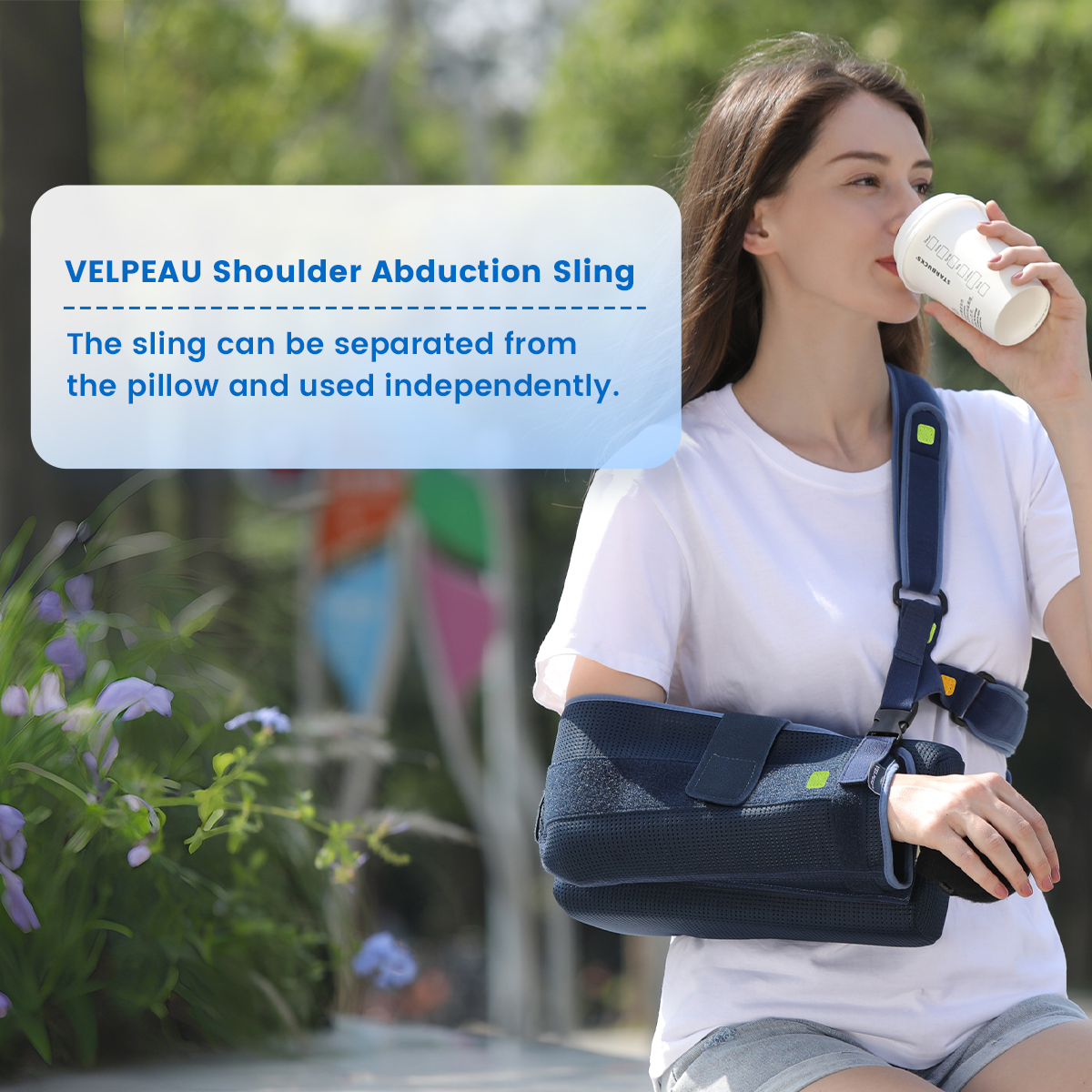 VELPEAU Shoulder Abduction Sling Support With Pillow for Shoulder ...