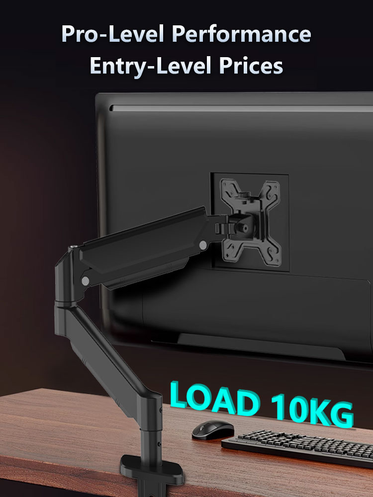 Lemorele Computer Monitor Stand Mount Arm 17”-32” Bearing 10kg 360 ...