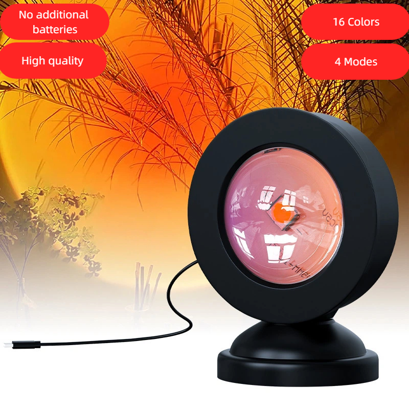 Sunset Lamp Projection LED Light with Remote Control, 16 Colours Night ...