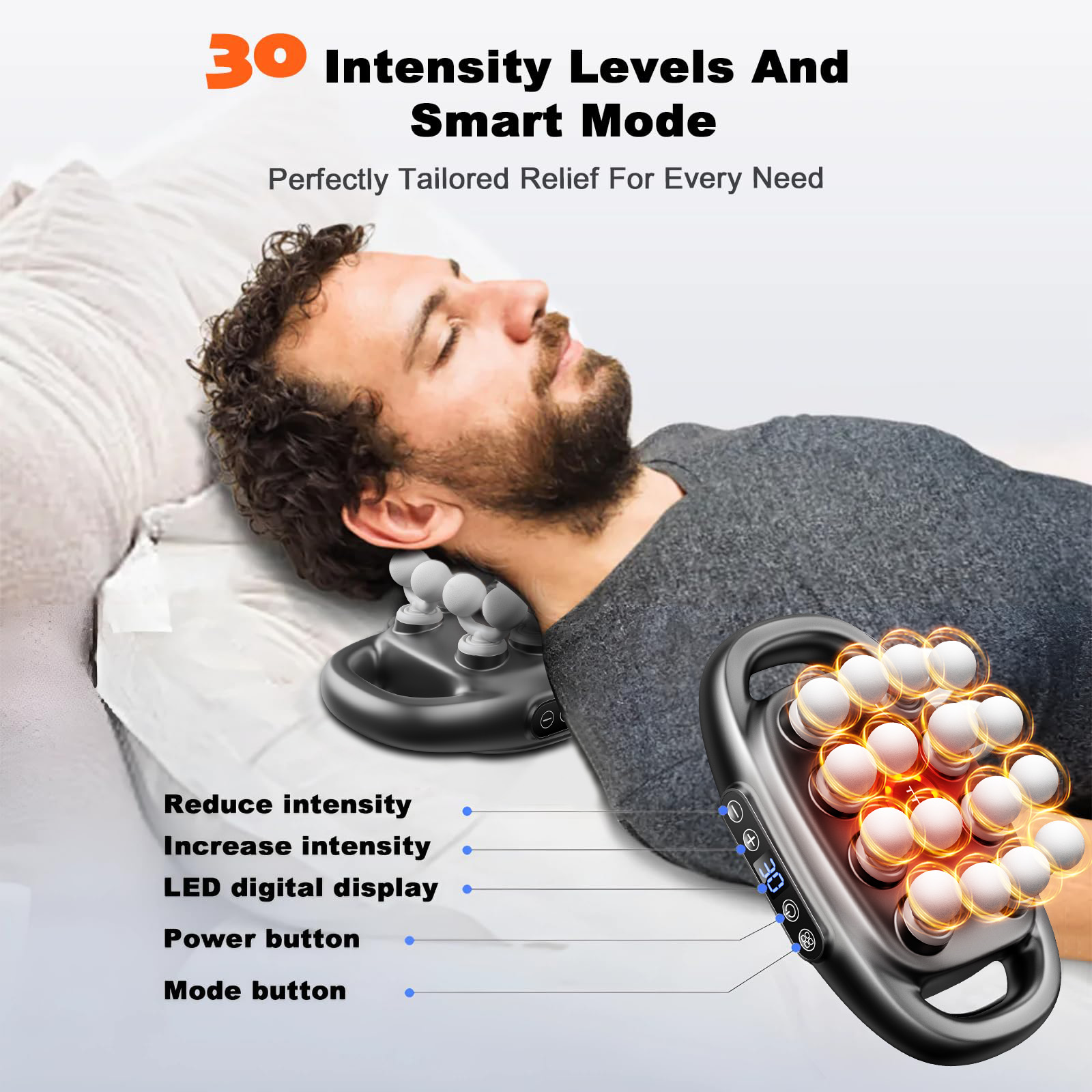 Germany VTT Massage Gun Pro 16 Heads Neck Massager Rechargeable For ...