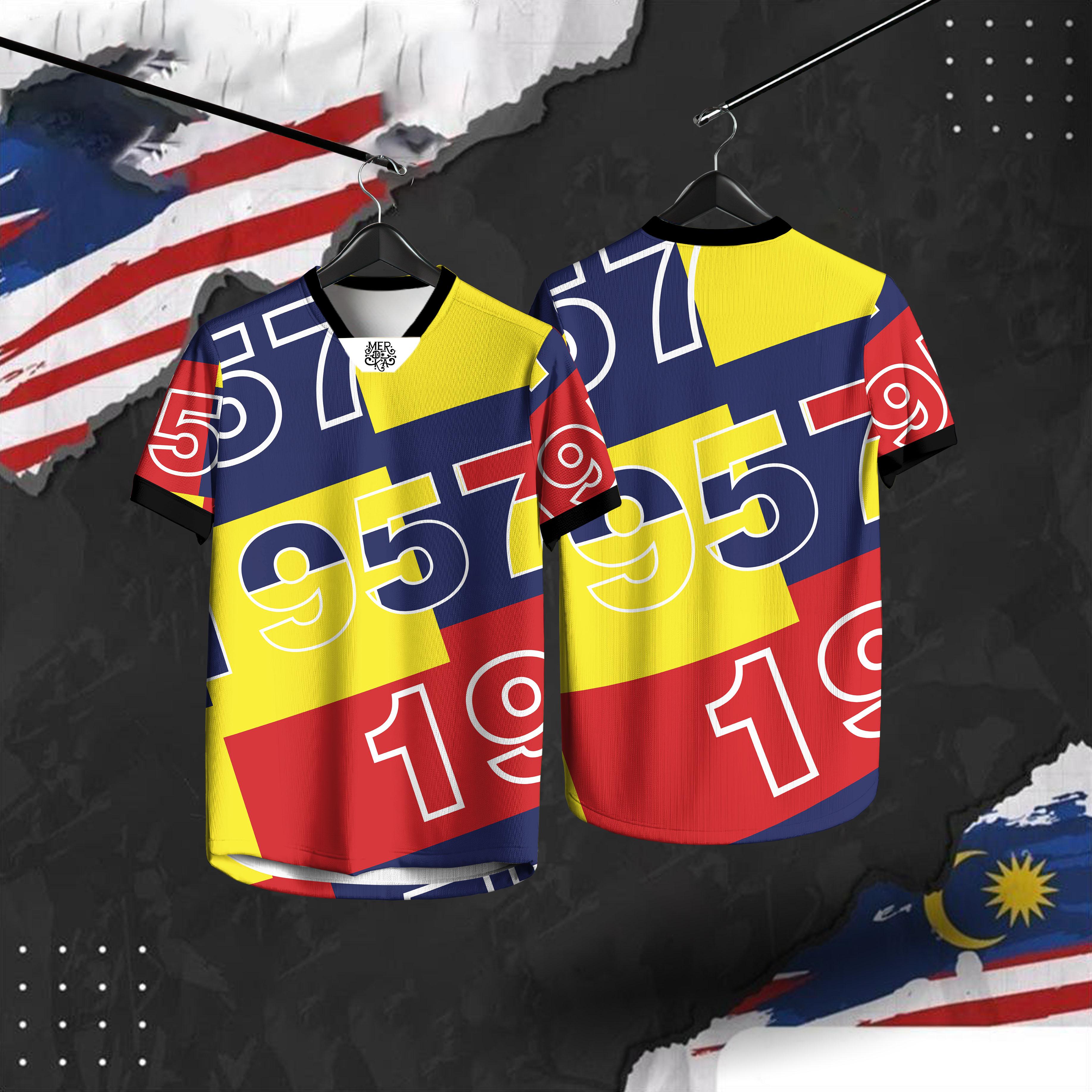 BAJU MERDEKA 2025 New Merdeka 68th Jersey Summer Men's V- Neck Sports T ...