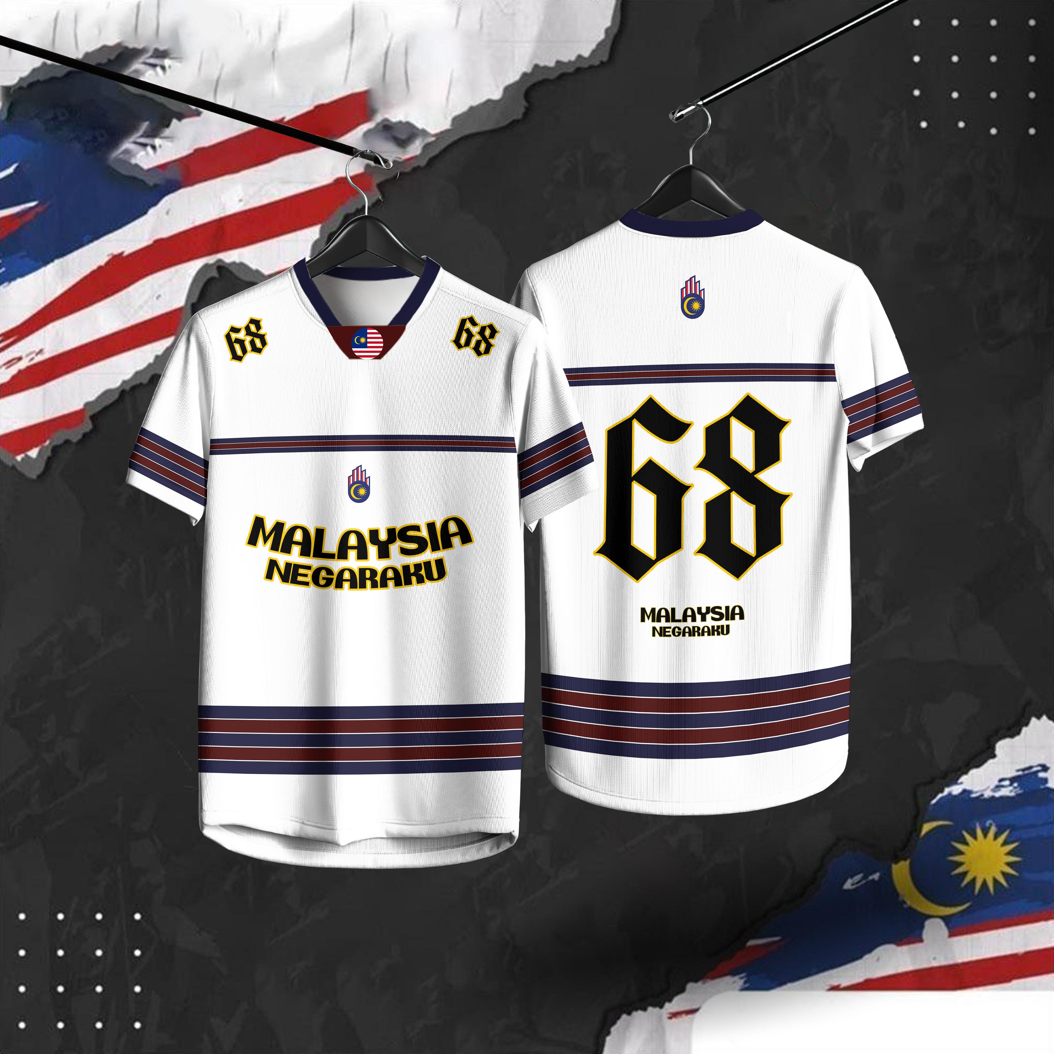 BAJU MERDEKA 2025 New Merdeka 68th Jersey Summer Men's V- Neck Sports T ...