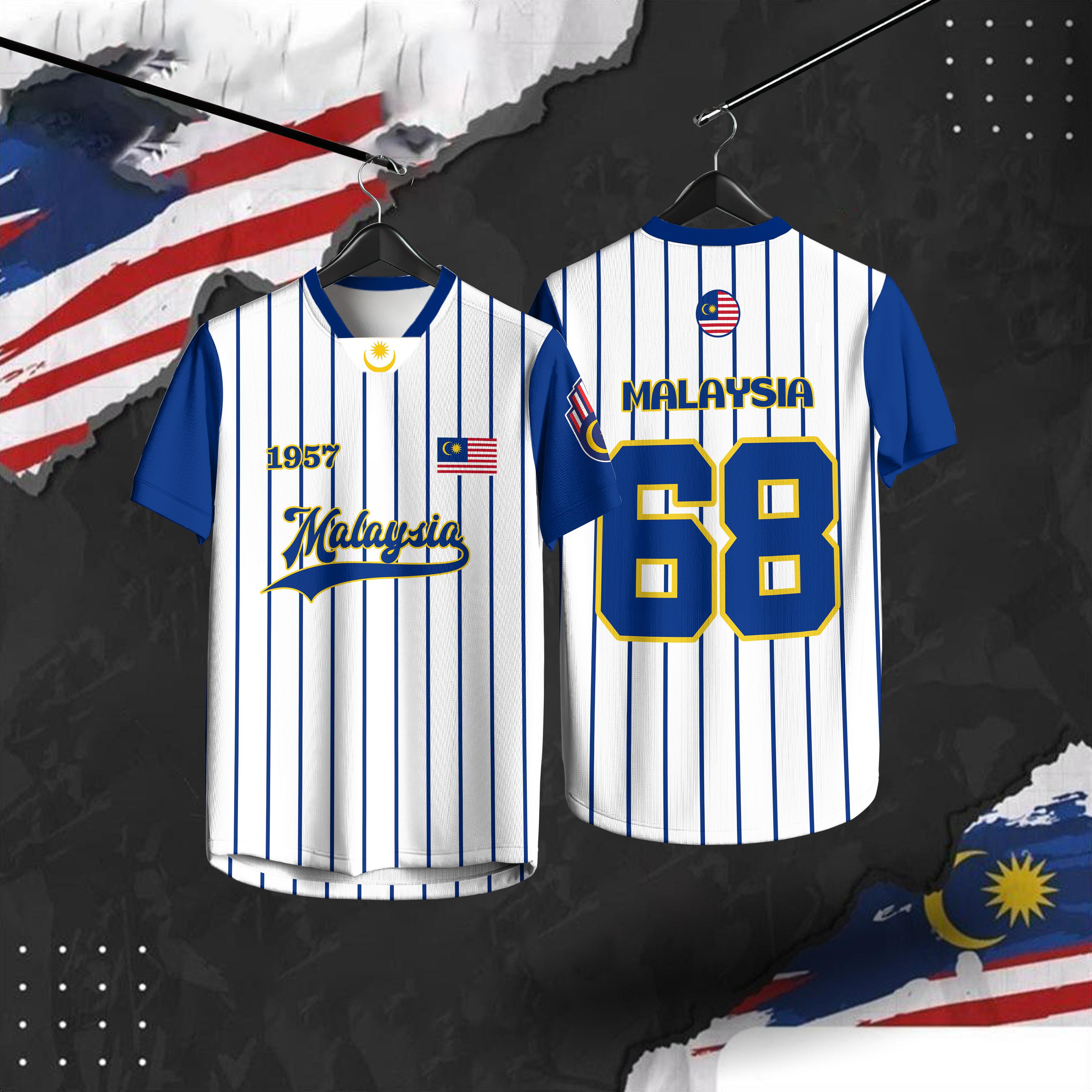 2025 New Merdeka 68th Jersey Summer Men's V- Neck Sports T-shirt Casual ...