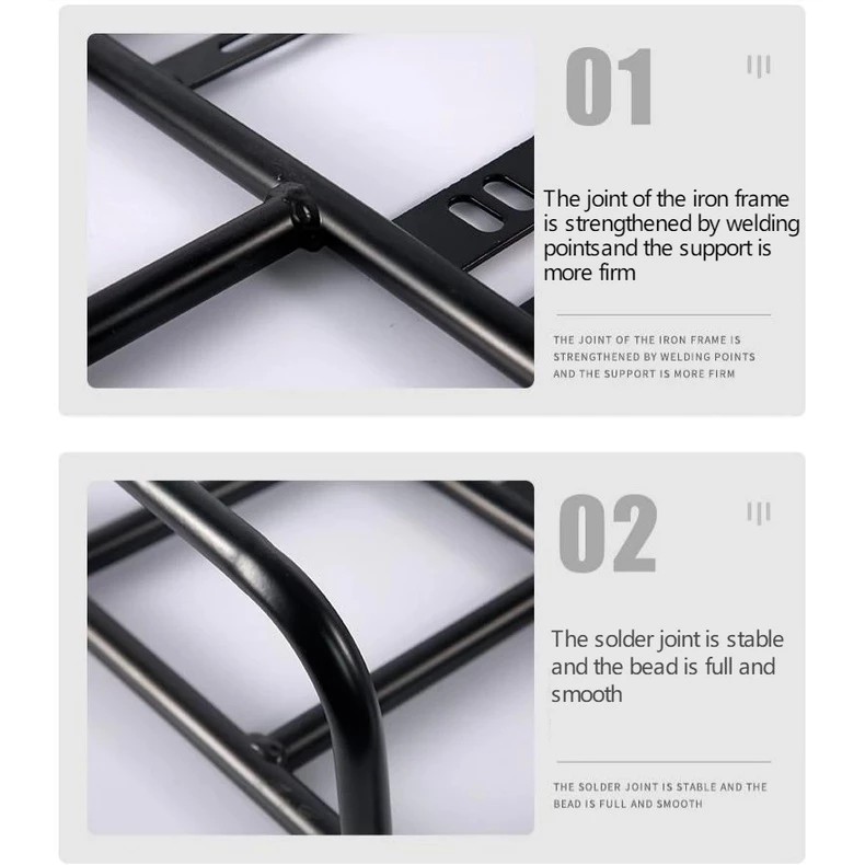 Universal Motorcycle Rack Food Delivery Bag Rack Carrier Tailstock Rear ...