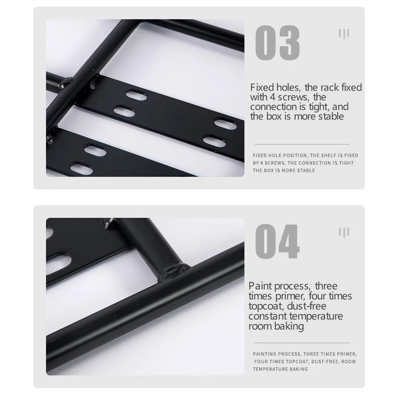 Universal Motorcycle Rack Food Delivery Bag Rack Carrier Tailstock Rear ...