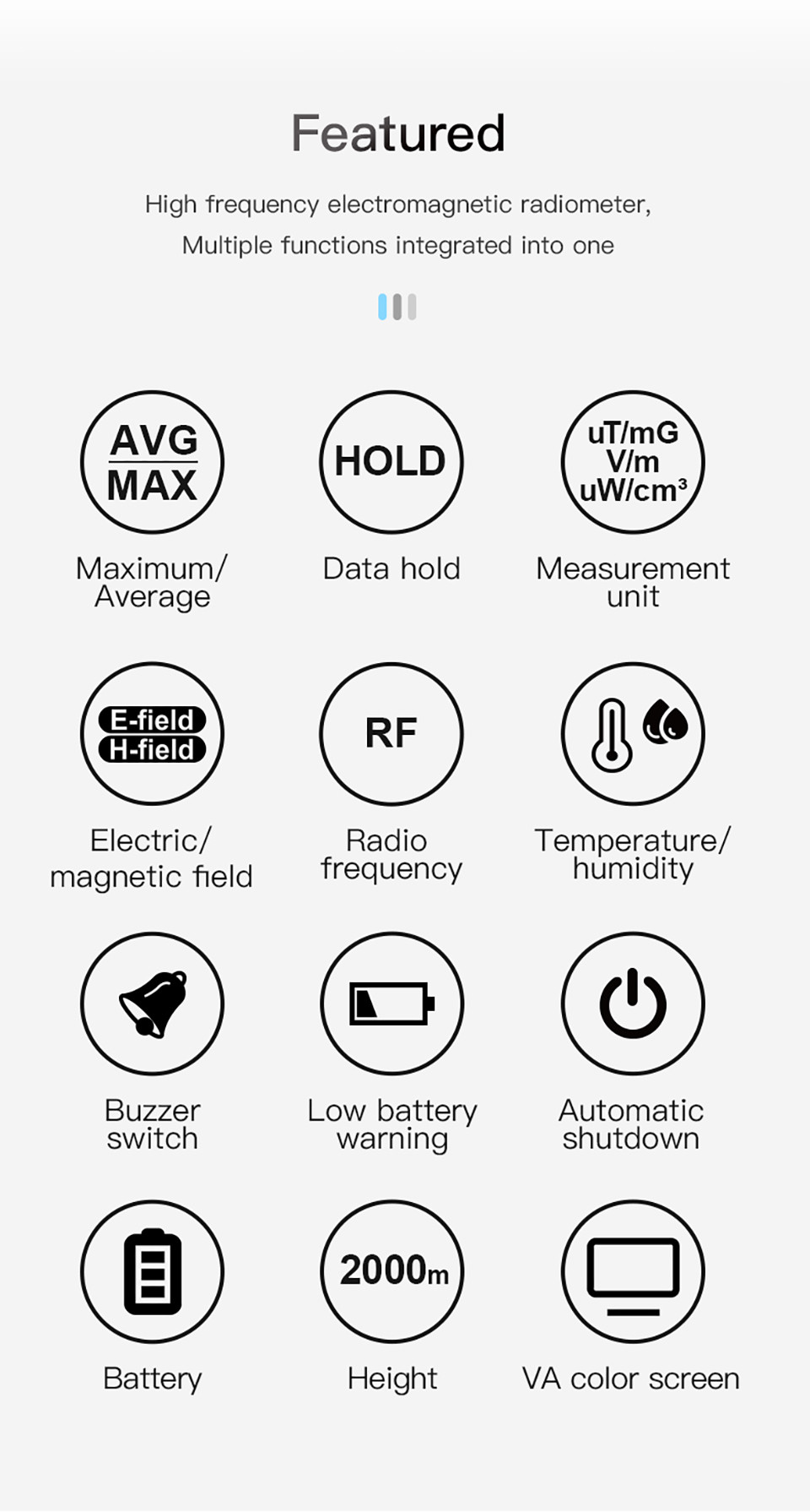 EMF02R Electromagnetic Field Radiation Detector Three-axis High ...