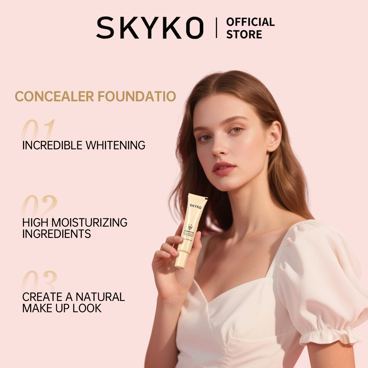 SKYKO Matte Foundation Full Cover 24H Lasting 6 Colors 20g | Shopee ...