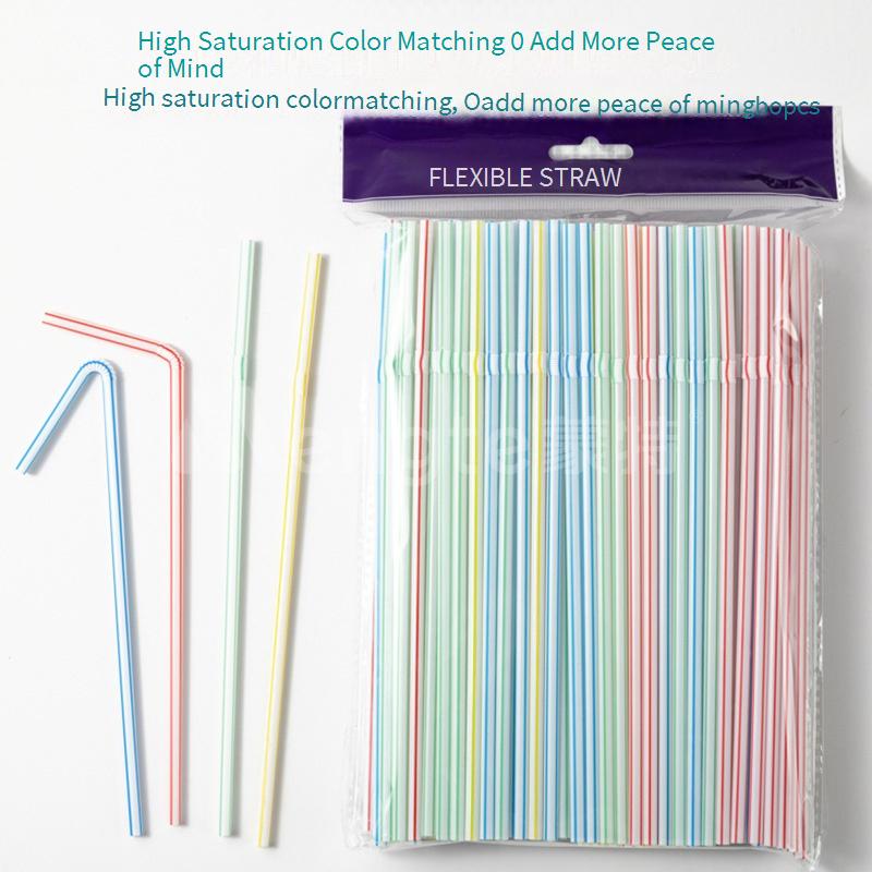 Disposable Flexible Colored Plastic Straws - 100pcs/500pcs | Shopee ...