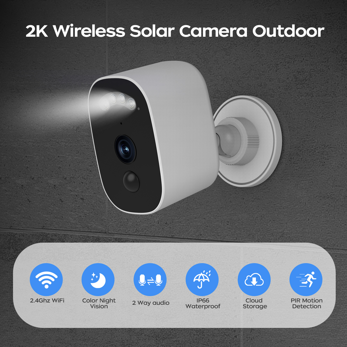 JOOAN 2K HD IP Camera Outdoor WiFi Surveillance Camera Human Detect ...
