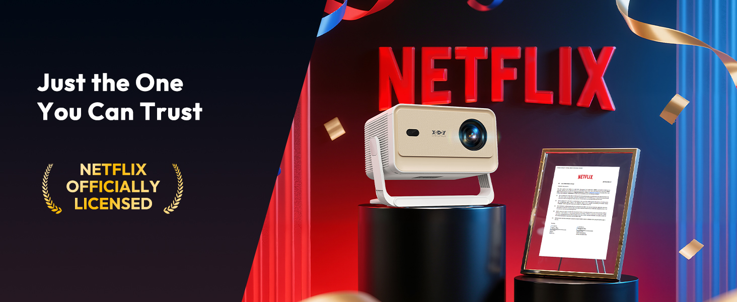 【Netflix Official Certified】XGODY Gimbal N6PRO Projector Ultra HD 1 ...
