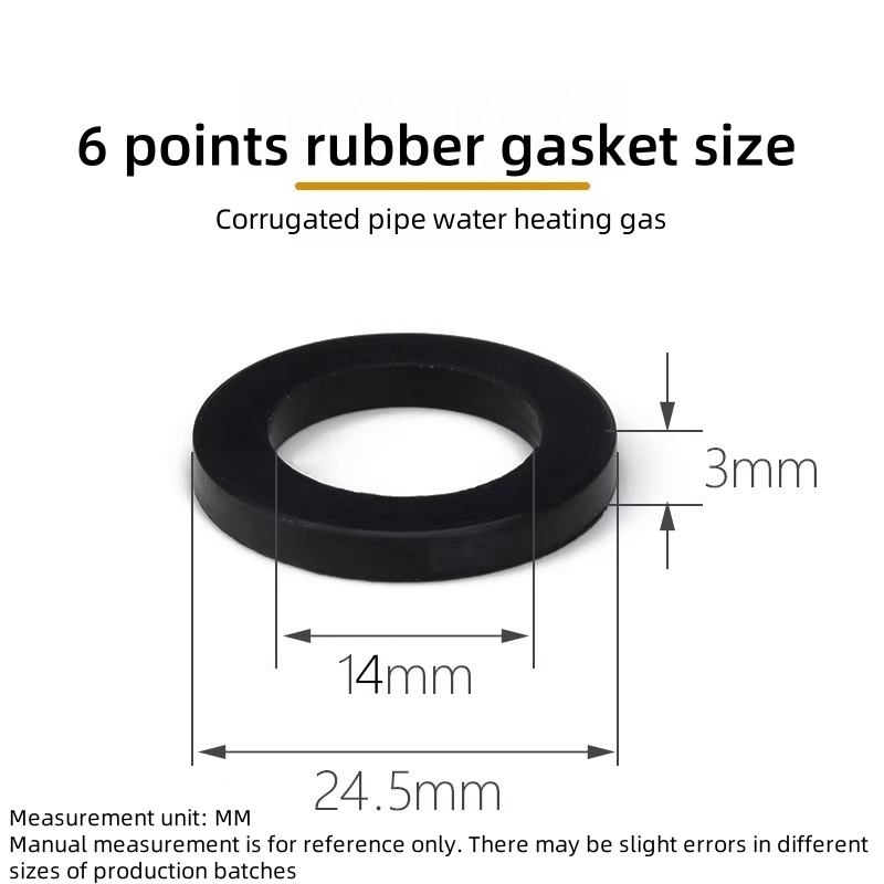 4 Points 6 Points Black Rubber Gasket with Filter Sealing Rubber Ring ...