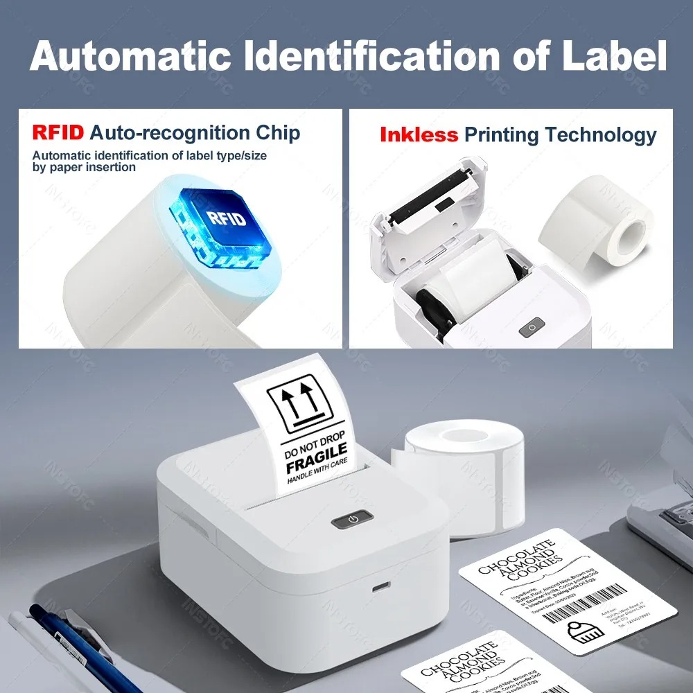 Inkless Portable Label Printer X2 Wireless Bluetooth Thermal Label ...