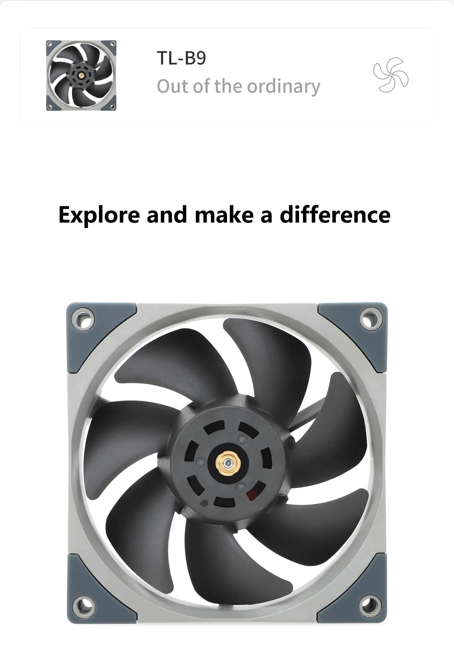 Thermalright TL-B9 92mm chassis fan 2500 speed 4pin PWM S-FDB V2 bearing three-dimensional ...