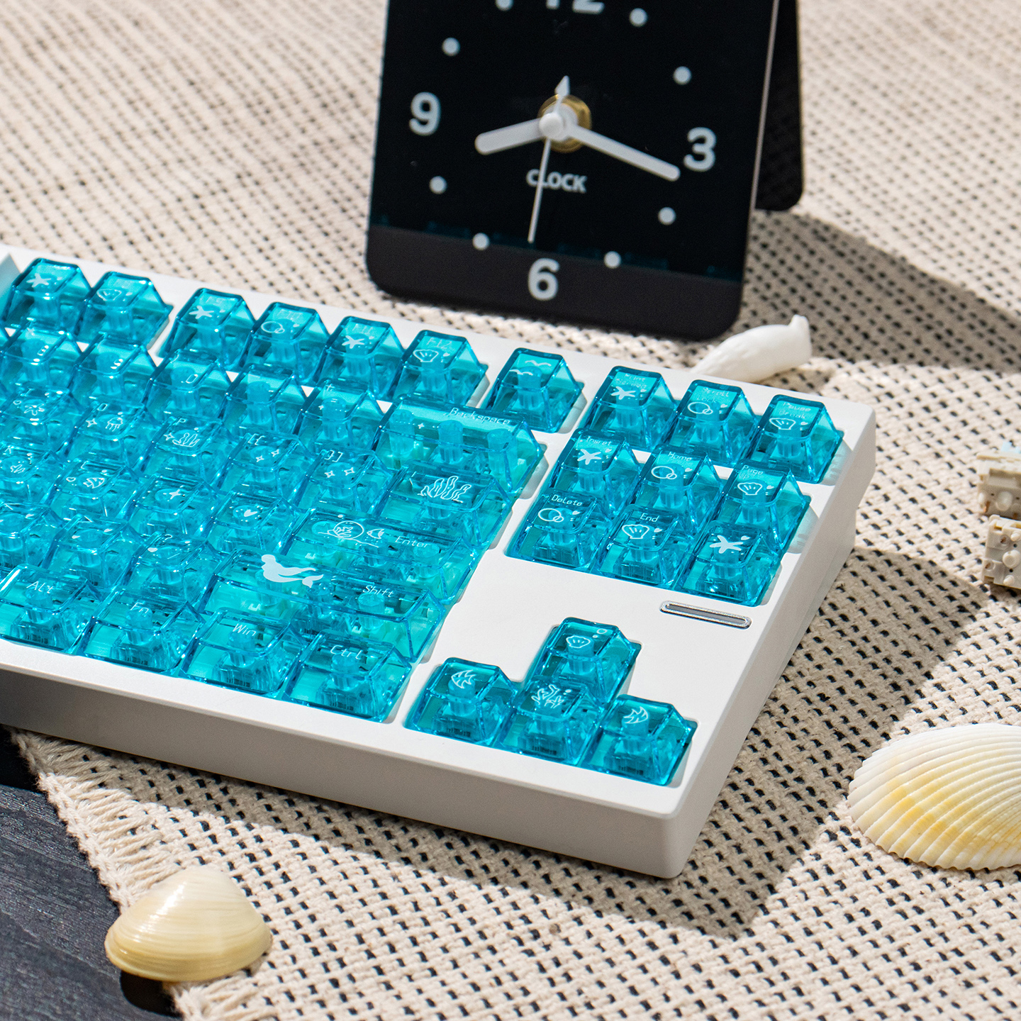 Underwater world Keycap Blue RGB Transparent cute style PC+PBT keycap ...