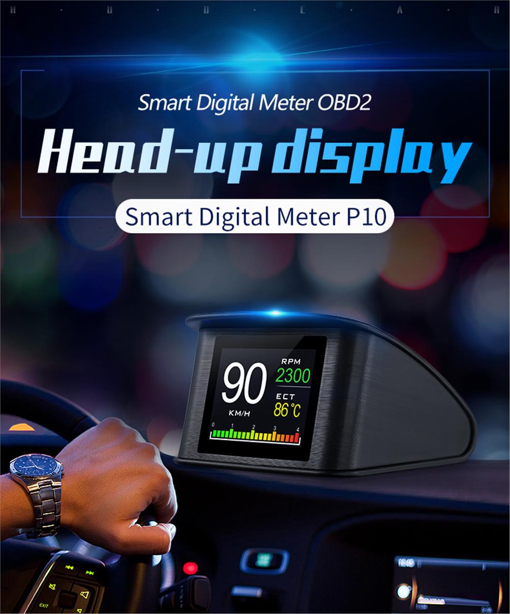 Car P10 OBD OBD2 Meter HUD Display Meter For Proton Honda Perodua Myvi ...