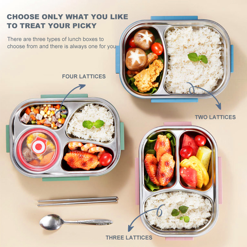 Premium 304 Stainless Steel Lunch Box with Insulation Bag - Microwave ...