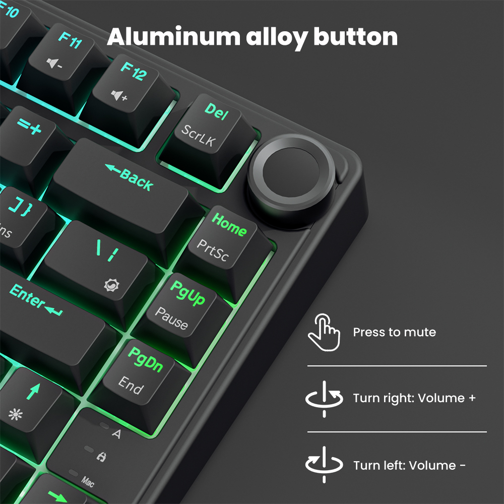 RK Royal Kludge RKR75 White Gasket Wired Mechanical Keyboard | Shopee ...