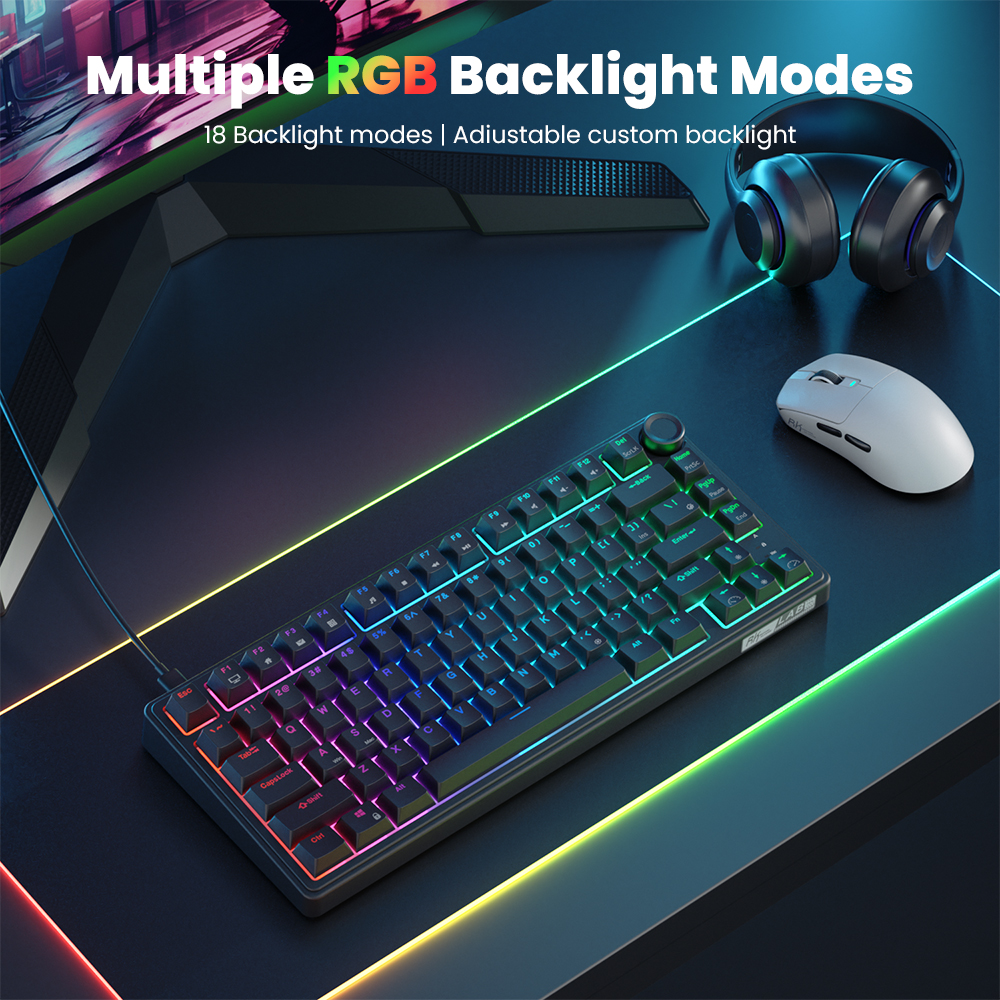 RK Royal Kludge RKR75 White Gasket Wired Mechanical Keyboard | Shopee ...