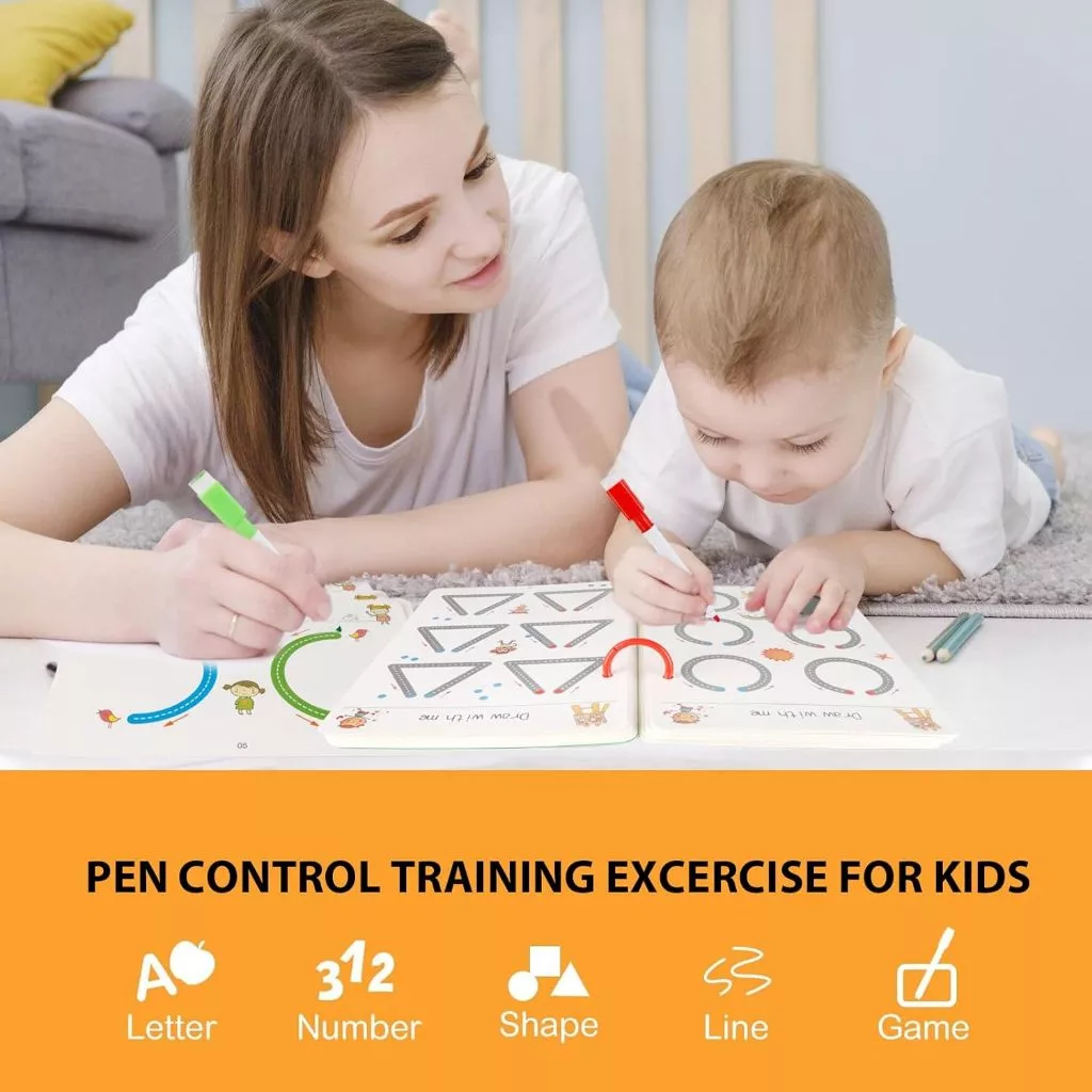 🇲🇾 MY Stock Children's Erasable Pen Control Training Workbook - Tracing ...