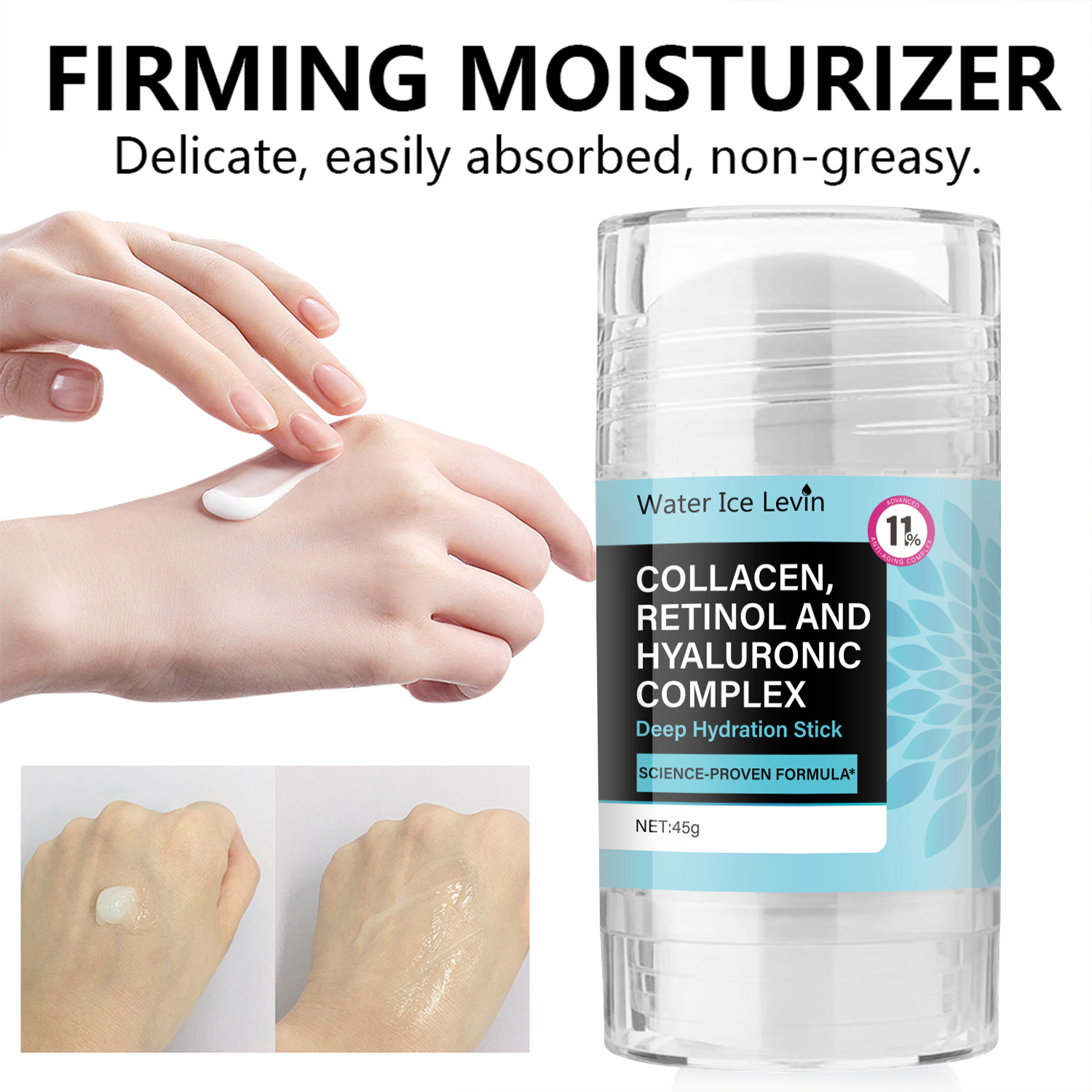 Instant Moisturizing, 45G Retinol + Collagen Facial and Neck Day and ...