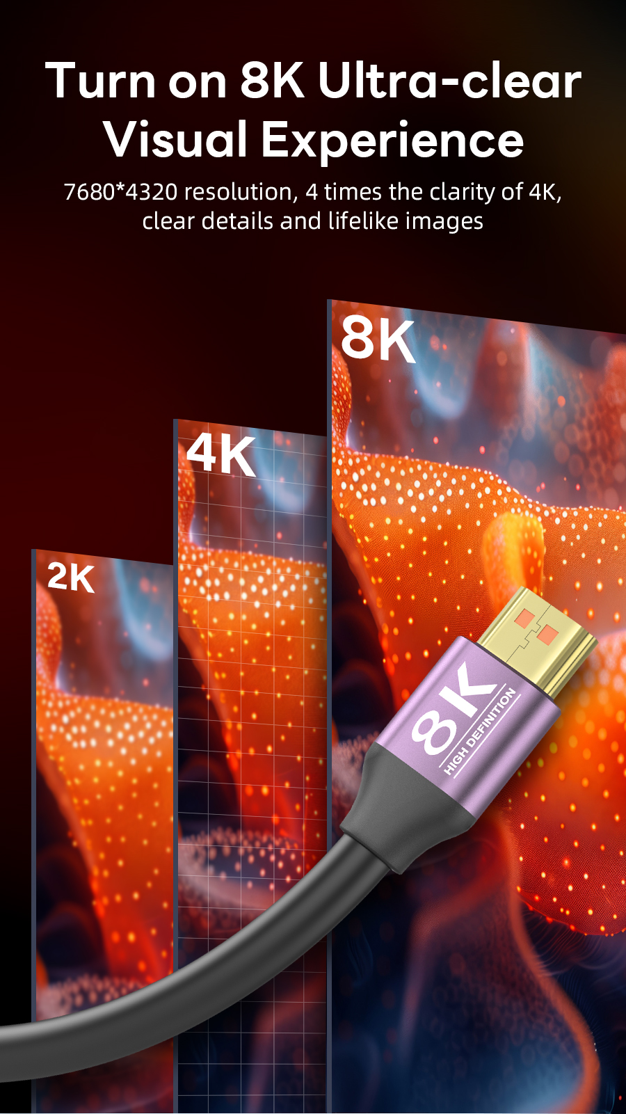 EAGET HDMI Cable 8K Ultra HD - HDTV 2.0 Cable(8K 60Hz) | Shopee Malaysia