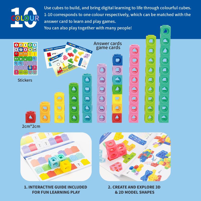 Numberblocks Didactic Set Math Cube Early Learning Toys Puzzle Building ...