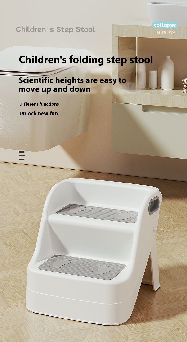 2 Step Stool Baby Potty Training Seat Training Ladder Seat Folding Trainer stool Chair Tangga ...