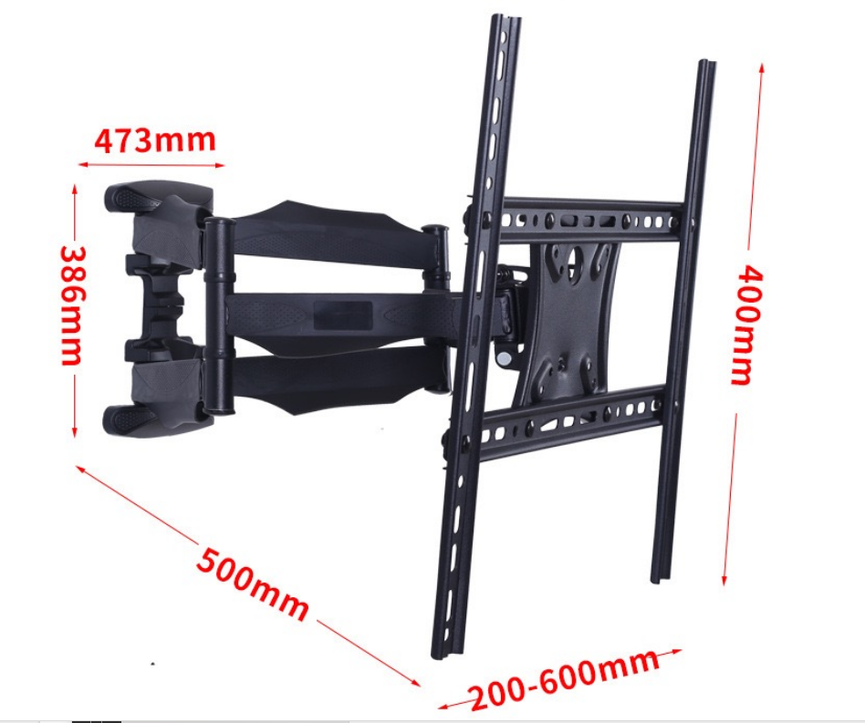 40"-85" Extra Large & Heavy Duty SLIM Full Motion Adjustable Wall Mount ...