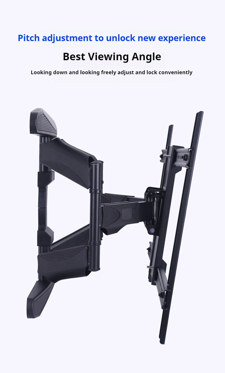 40"-85" Extra Large & Heavy Duty SLIM Full Motion Adjustable Wall Mount TV Bracket Adjustable ...
