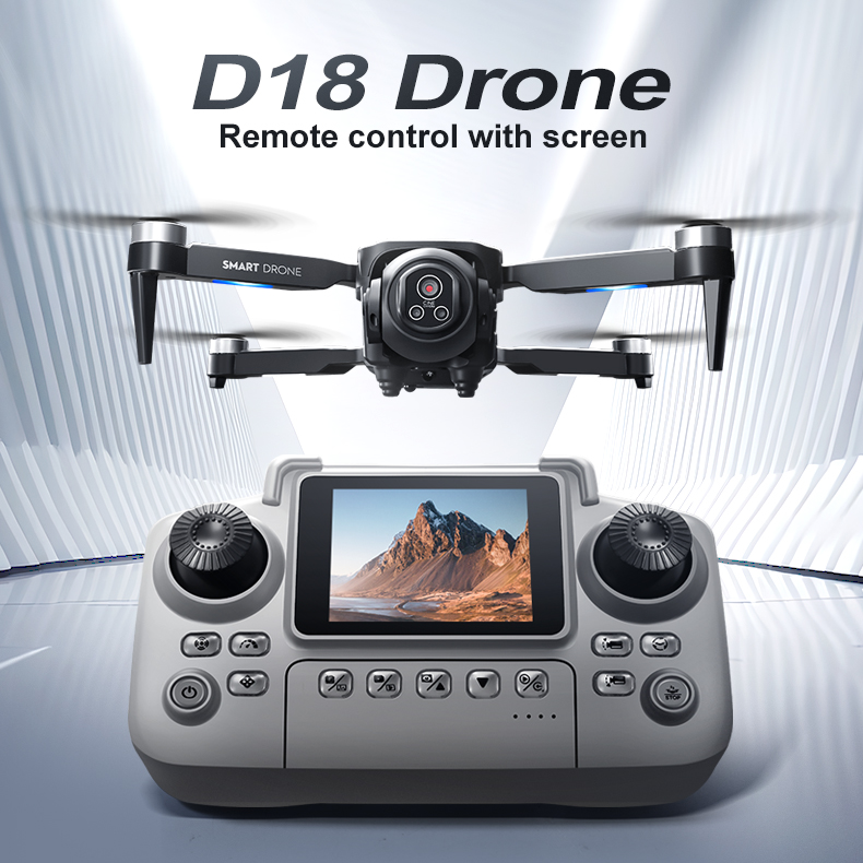 Mini D18 drone with screen+brushless motor+intelligent obstacle ...