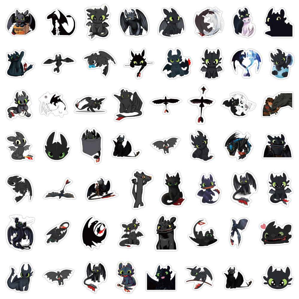 55pcs Cute Toothless Stickers For Kids Dancing Toothless Dance How To ...