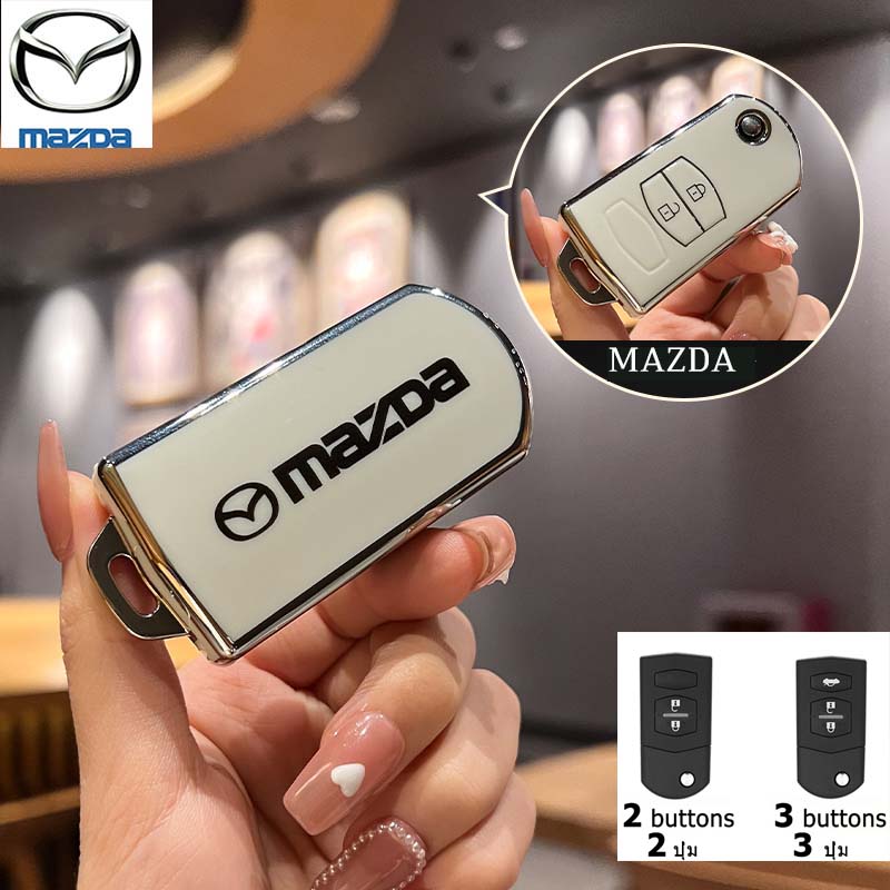 MAZDA back-engraved car key case for Mazda2/Mazda3/CX3/CX5/CX30/BT50 ...