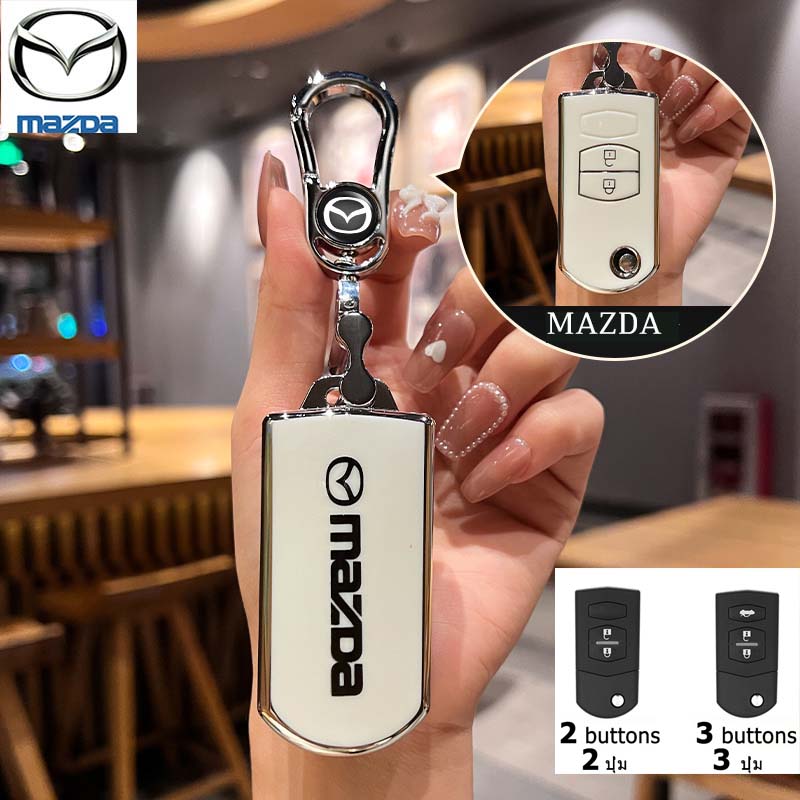 MAZDA back-engraved car key case for Mazda2/Mazda3/CX3/CX5/CX30/BT50 ...