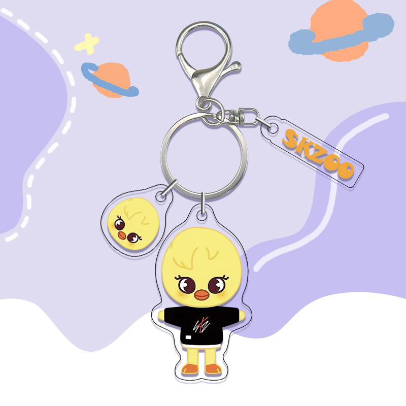 Stray Kids Skzoo Cartoon Accessories Acrylic Keychain Double-sided ...