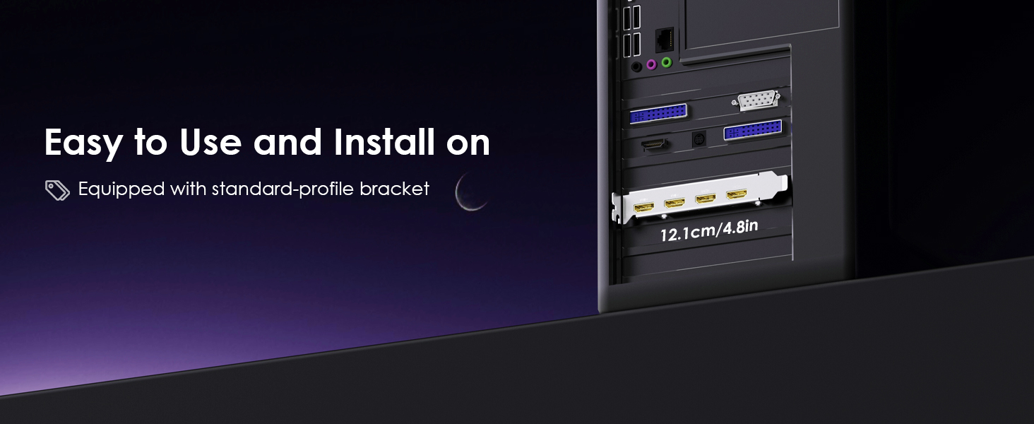 WAVLINK PCIe 3.0 to Quad 4K@60Hz DisplayLink HDMI Graphics Card For ...