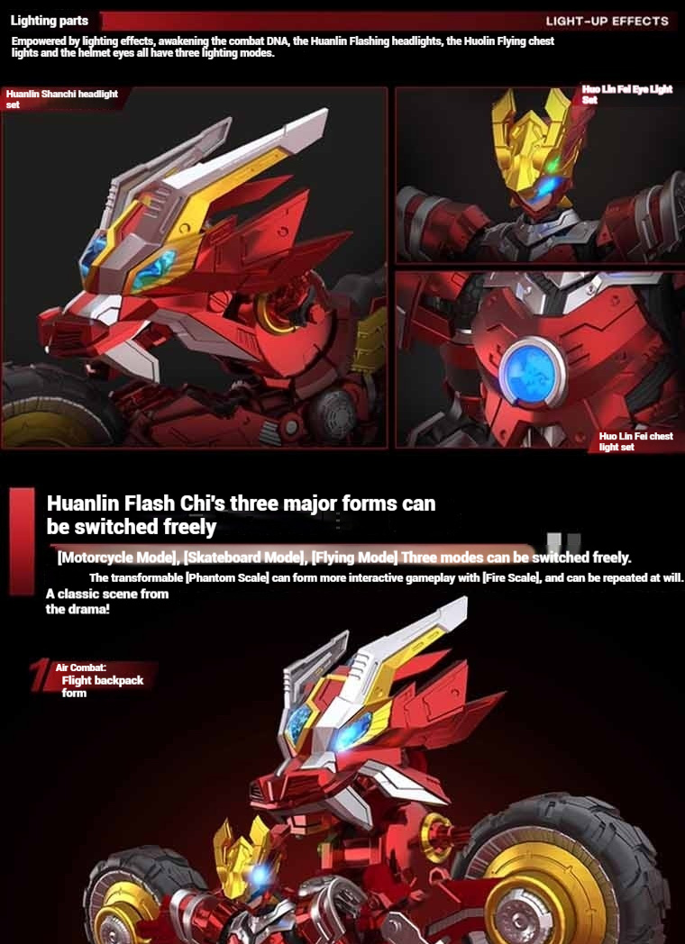 ULTRA BEAST FOUCE Fire Phoenix ULTRA BEAST FOUCE 超兽武装火麟飞闪驰拼装模型 组装模型 ...