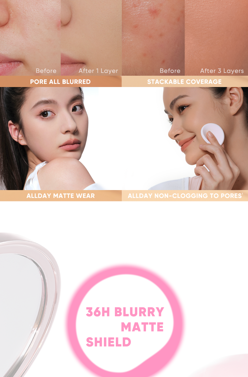 【SPF 50+ PA+++】Judydoll橘朵 PEACH SKIN MATTE 2-WAY CAKE "THE PINK SHIELD ...
