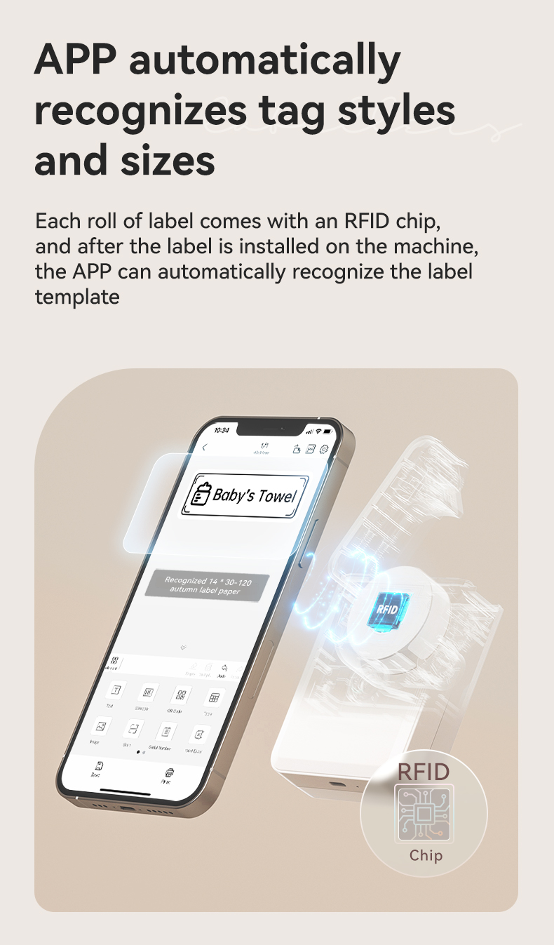 Niimbot D110 Label Printer Portable Sticker Printer Name Sticker ...