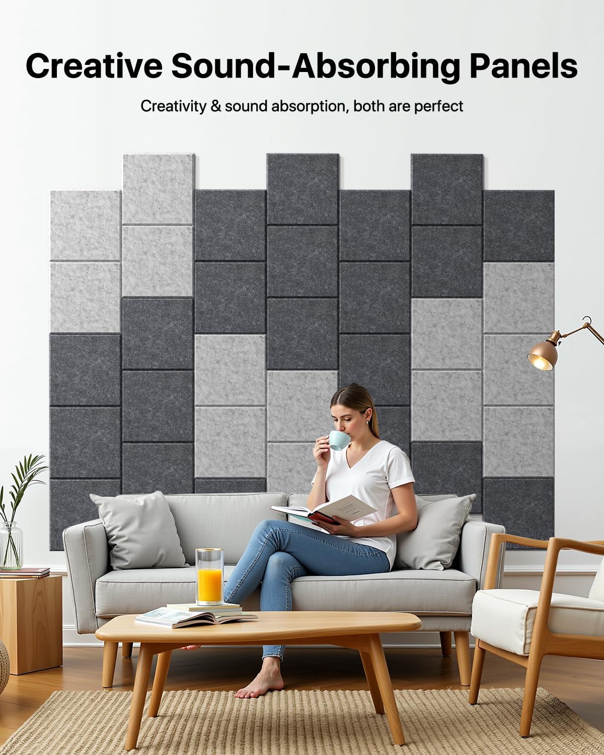 Soundproof Acoustic Panels Self-Adhesive 30*40cm Studio Sound Proof ...
