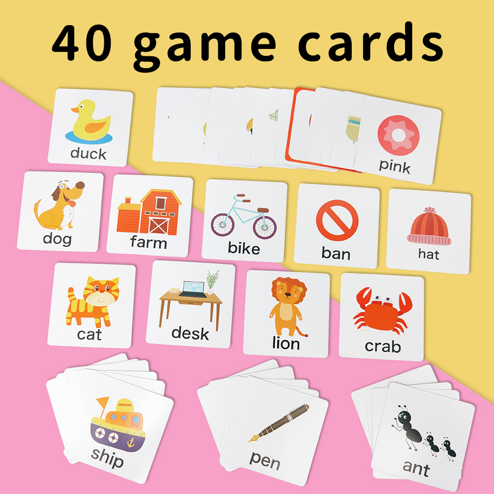 40Pcs Children's Word Spelling Game English-Malay bilingual flashcard ...