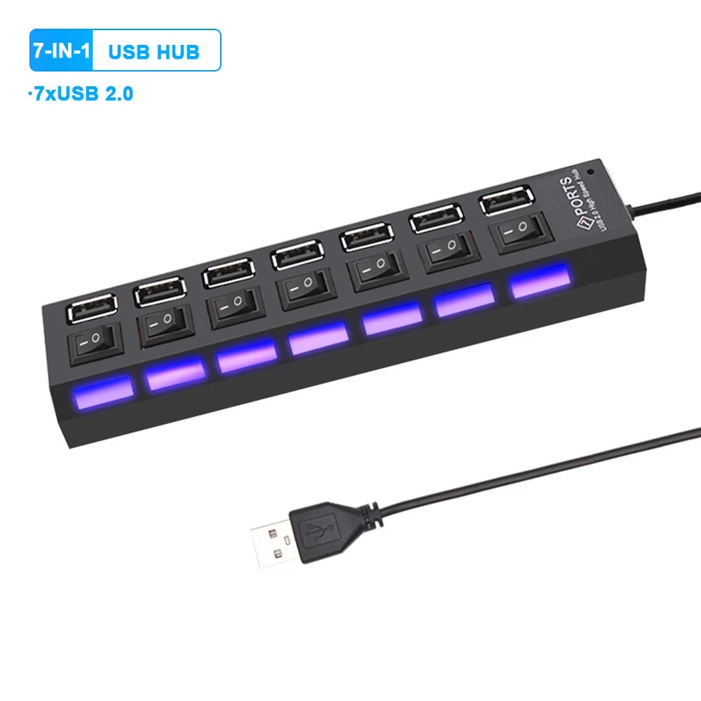 7-IN-1 USB 3.0 HUB 5Gbps High Speed USB Docking Station Extender USB ...