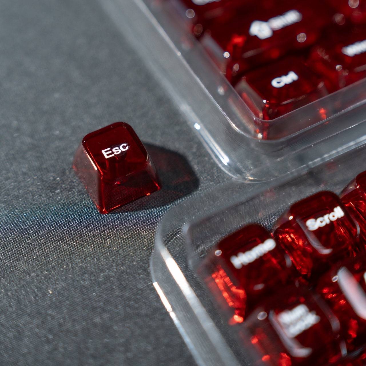 Womier 115 Keys Clear Keys Red Transparent Keycaps MDA Profiel Crystal ...