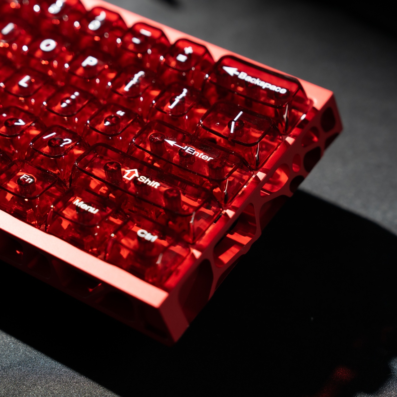 Womier 115 Keys Clear Keys Red Transparent Keycaps MDA Profiel Crystal ...