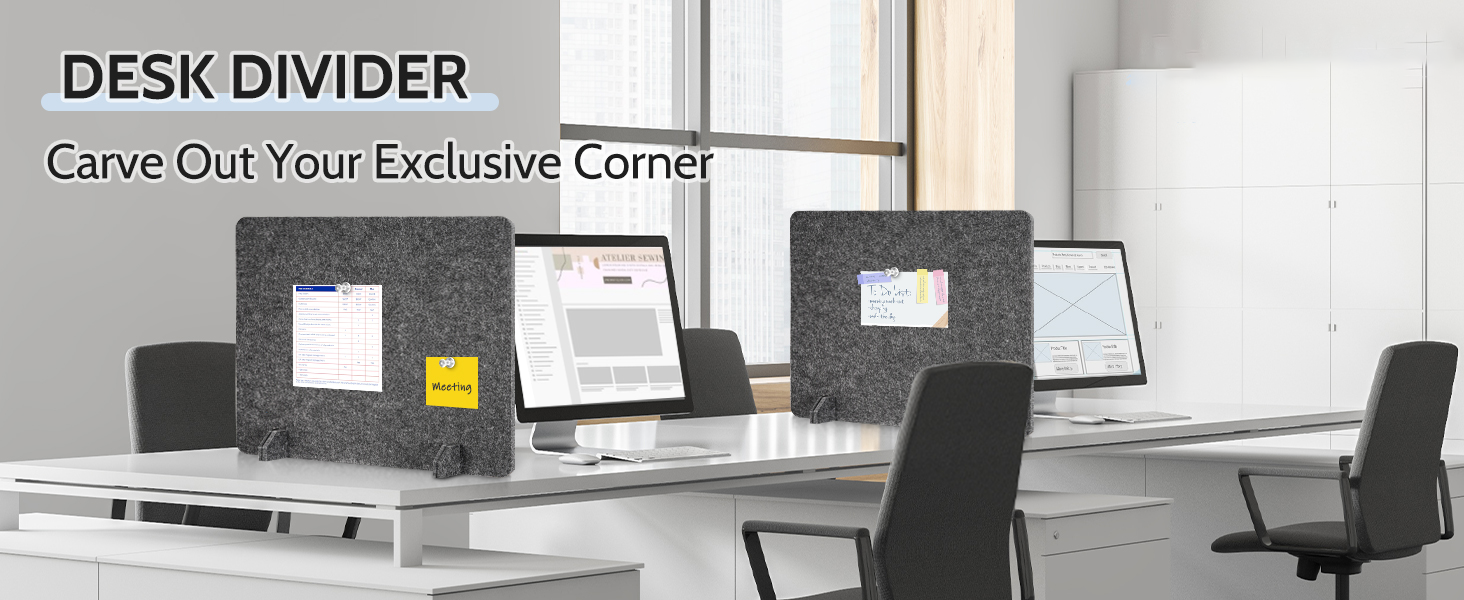 Desk Screen Baffle Desk Divider 40x60cm Desk Felt Partition Sound ...