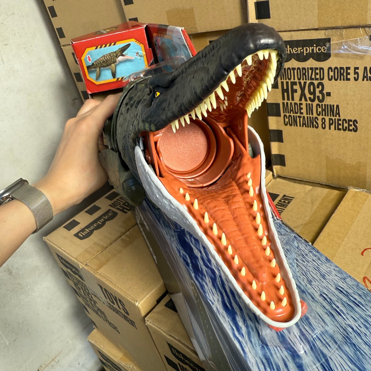 Mattel Jurass World Rebirth Bite N Blast Mosasaurus Movable Figure and ...