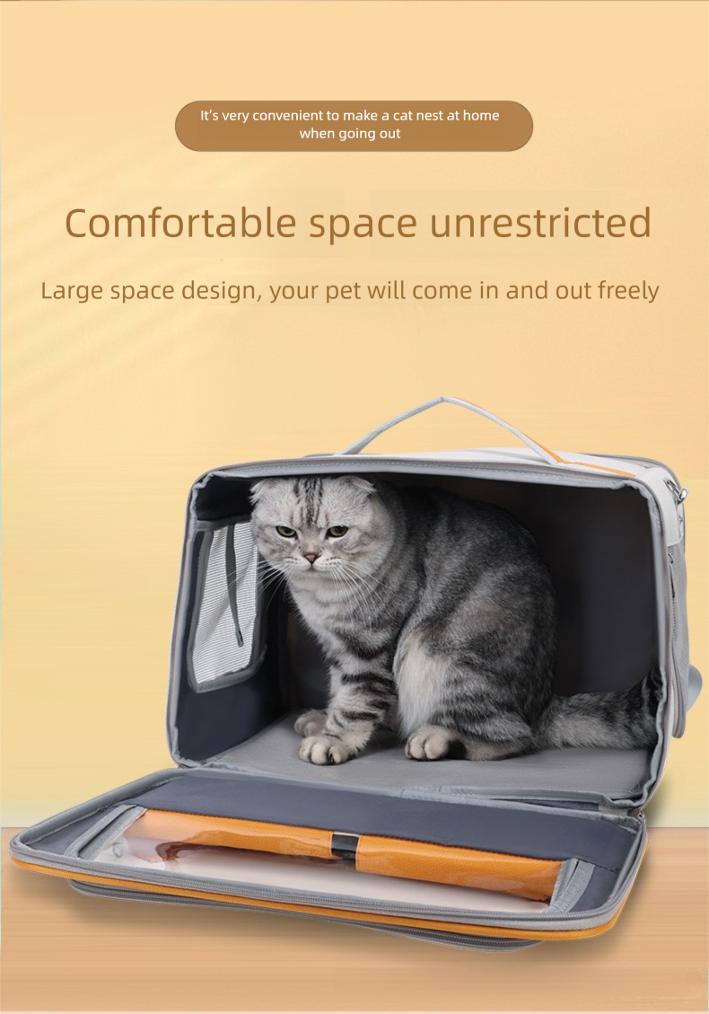 Pet Trolley Case Portable Travel Pet Luggage Breathable Large - space ...