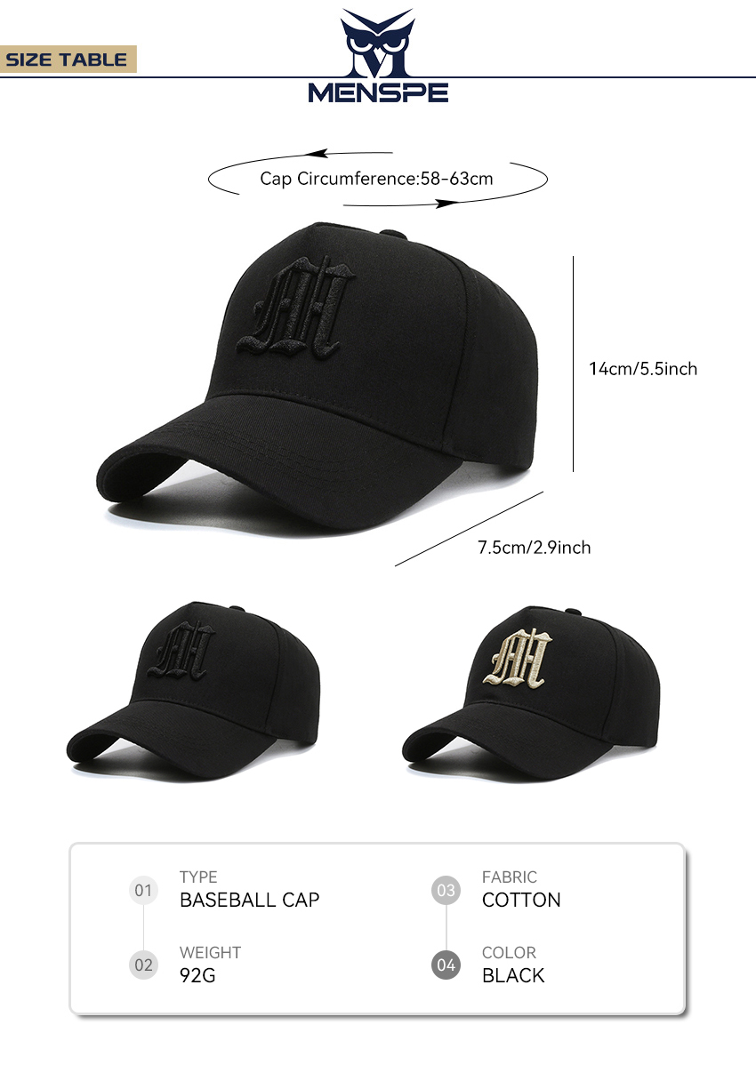 MENSPE Fashion Men’s Baseball Cap Outdoor Sunshade Breathable Summer ...