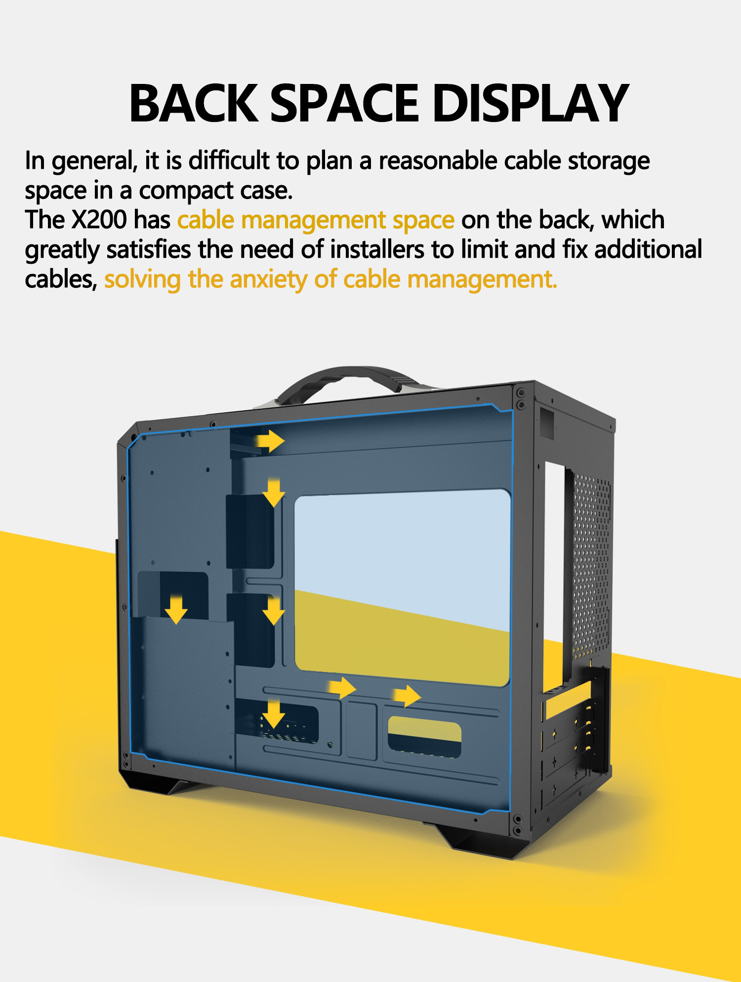 PowerTrain X200 portable desktop computer MATX glass side transparent ...